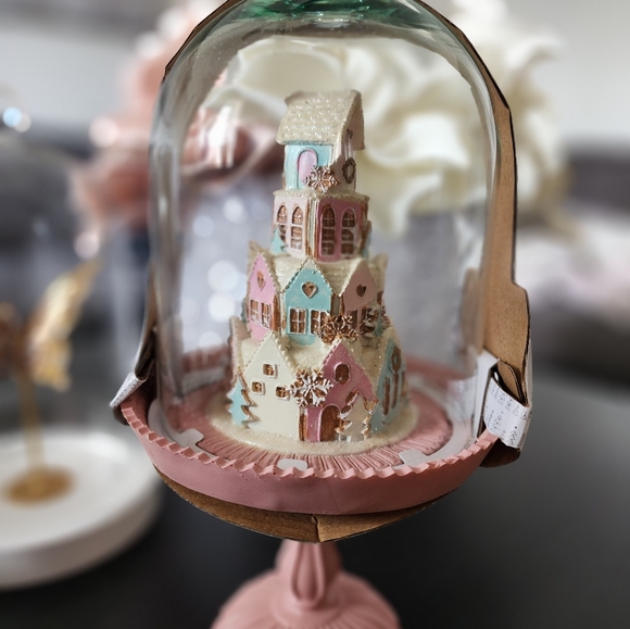 34th & PINE | Holiday | Pastel Gingerbread House In Cloche | Poshmark